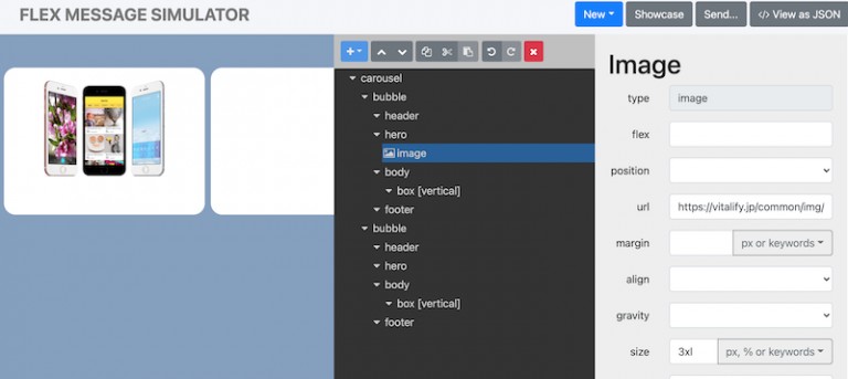 Flex Message Simulatorで会社紹介メッセージを作る - ブログ｜生成AIを活用したSaaSサービス提供企業